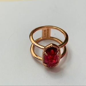 Kendra Scott | Jewelry | Kendra Scott Elyse Rose Gold Red Berry Ring | Poshmark